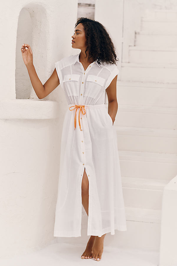 CELANDINE Celandine Tie-Waist Shirtdress
